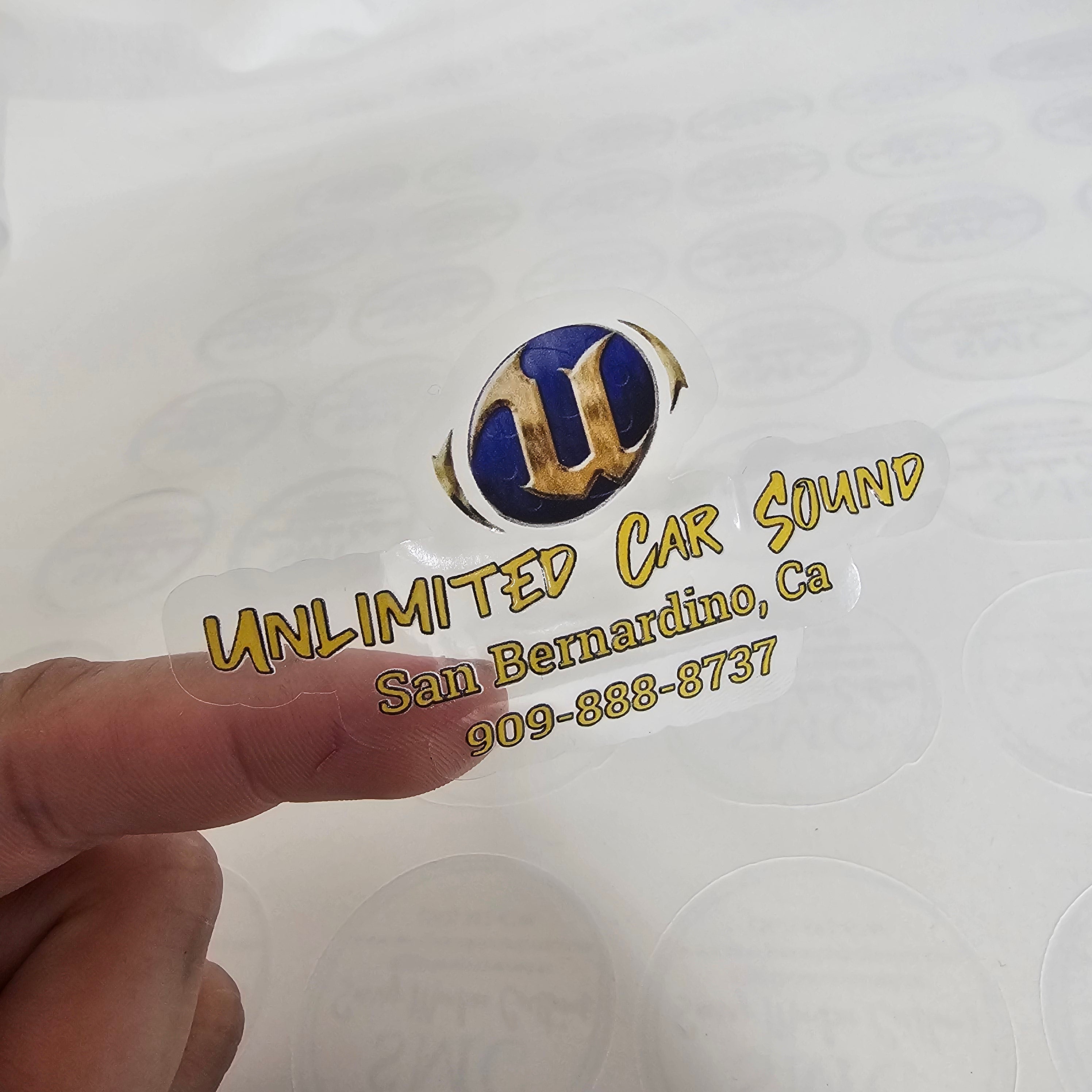 Transparent vinyl SPOT UV STICKERS (die cut) – DTF MASTERS